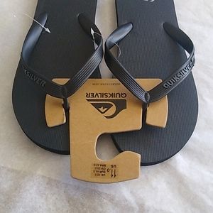 Quiksilver | Shoes | Quicksilver Mens Black Flip Flop Sandals Size 1 ...
